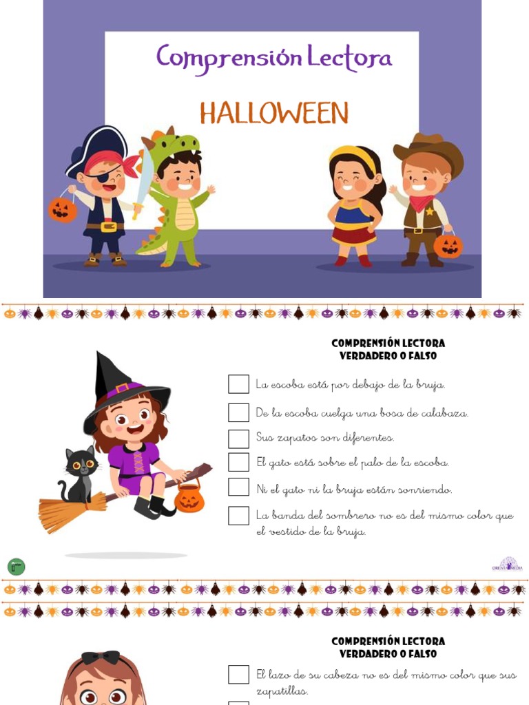 Comprensión Lectora de Halloween para Niños | PDF