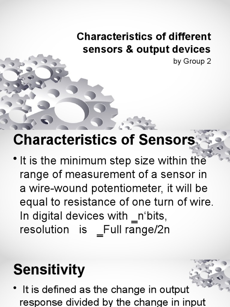 Sensor Characteristics Overview | PDF | Sensor | Input/Output