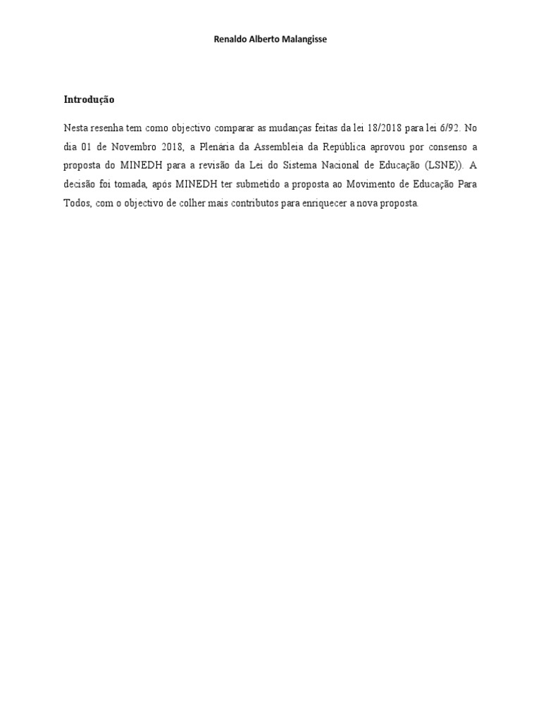 Quadro Comparativo Das Leis | PDF | Ensino médio | Educação primária