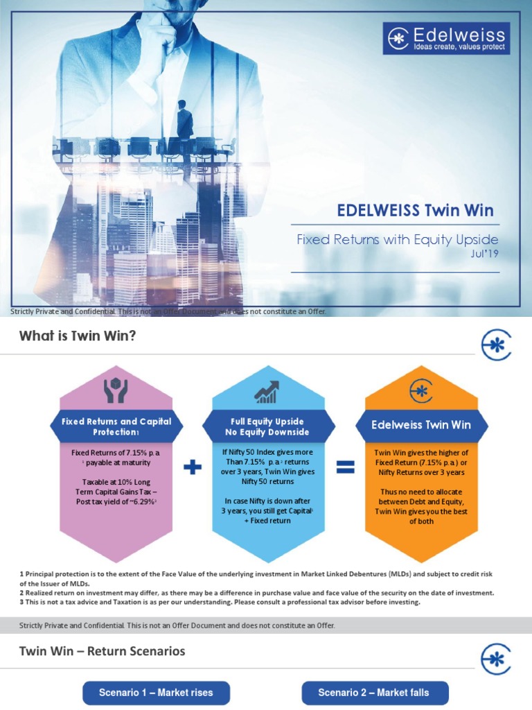 Edelweiss Twin Win 7.15% - Aug'19 | PDF | Stocks | Yield (Finance)