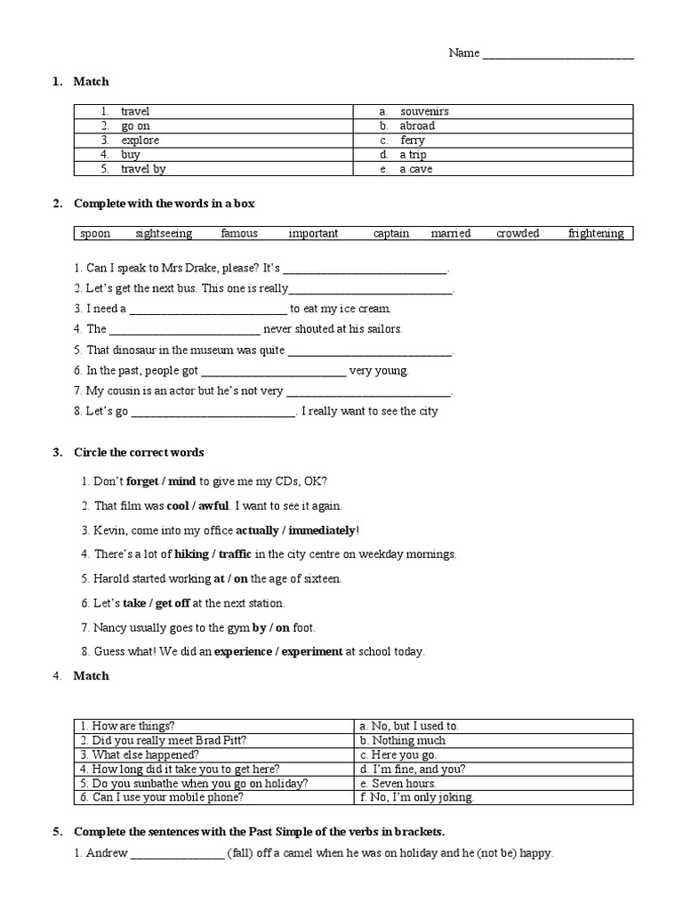 Test Full Blast 2 Module 2 A | PDF | Syntax | Grammar