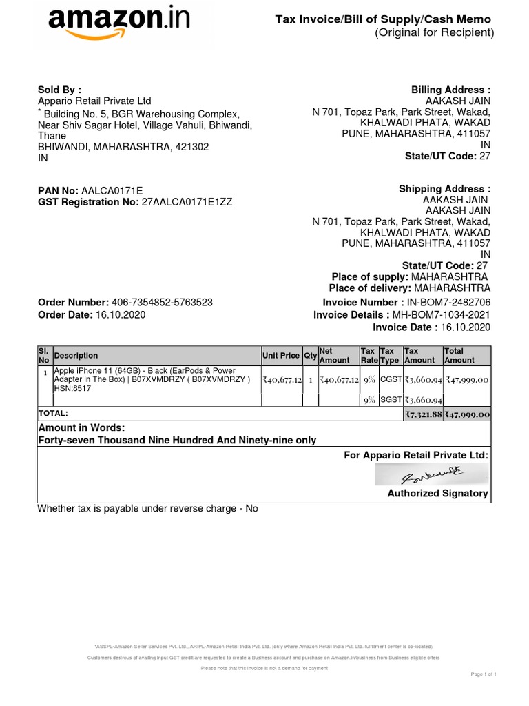 Iphone 11 Invoice PDF | PDF | Invoice | Government Finances