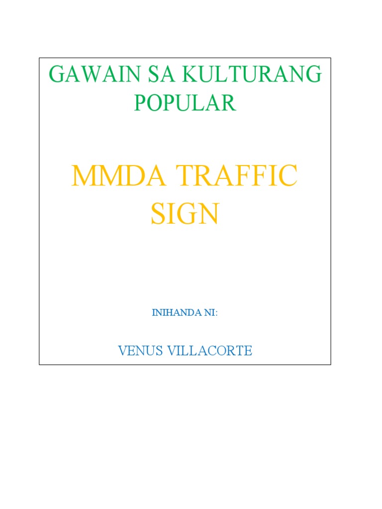 Villacorte Mga Senyas Trapiko | PDF