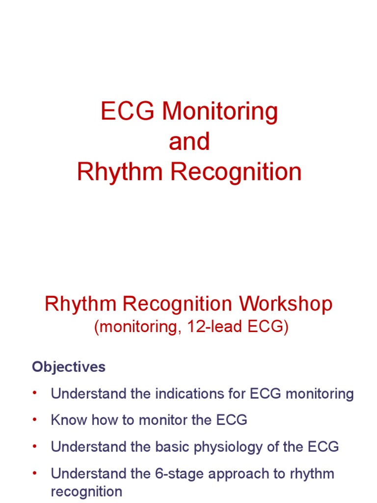ECG Monitoring and Rhythm Recognition | PDF | Electrocardiography ...