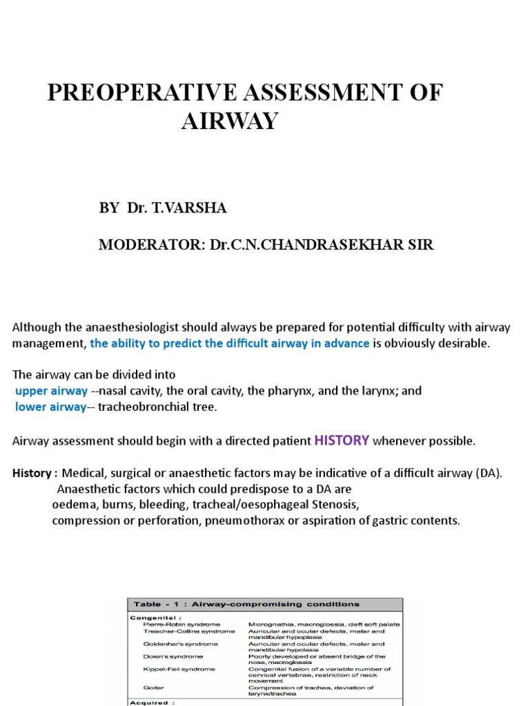 Airway Assessment | PDF | Human Head And Neck | Medicine