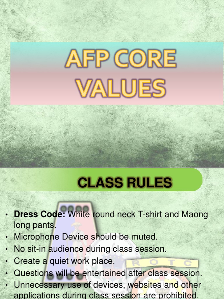 Afp Core Values PDF | PDF | Courage | Loyalty