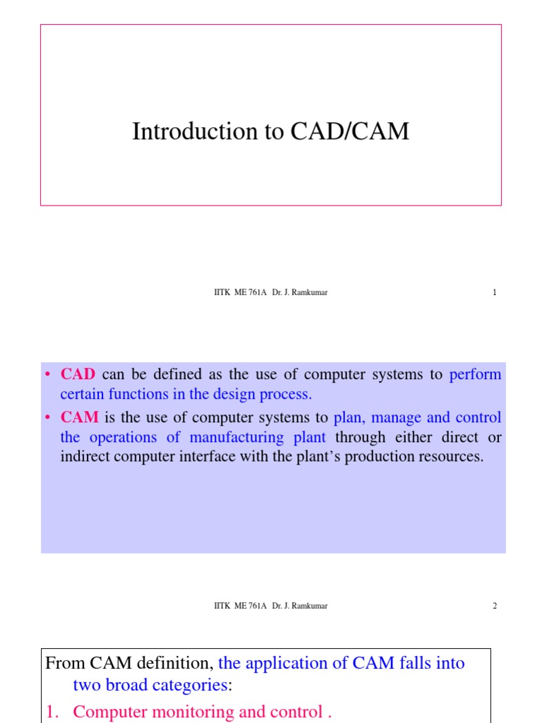 An Introduction to Computer-Aided Design and Computer-Aided ...