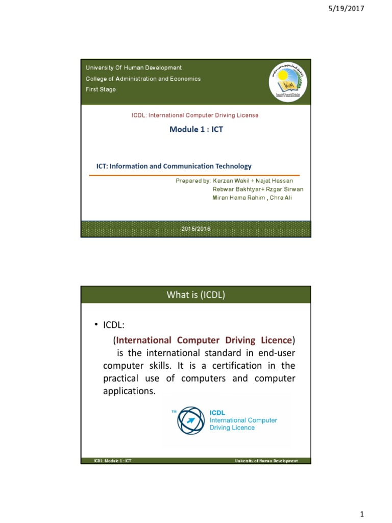 Icdl 1 1 | PDF | Computer Data Storage | Desktop Computer