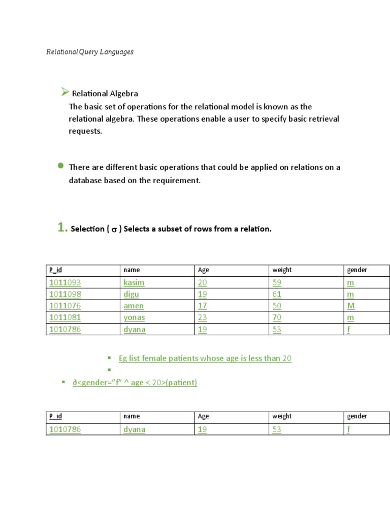 Relational Query Languages | PDF