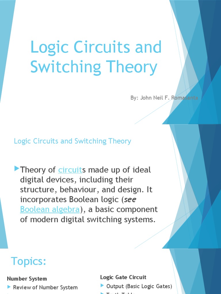 Logic Circuits and Switching Theory: By: John Neil F. Romasanta | PDF ...