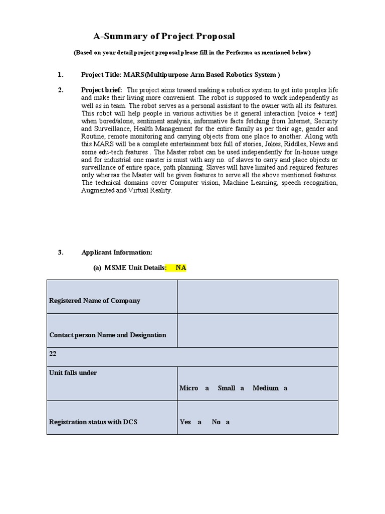 Student Design Project Format (Student) | PDF | Robot | Robotics