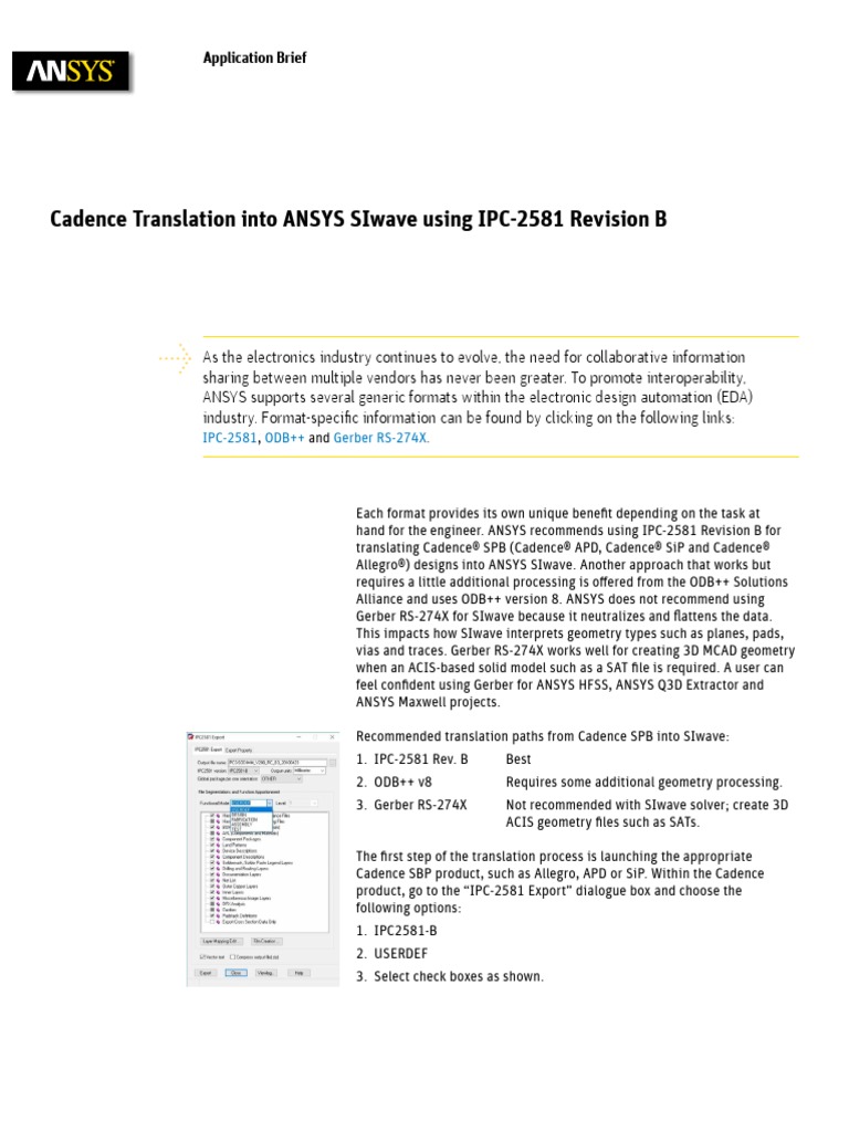 Cadence Application Brief | PDF | Automation | Computing