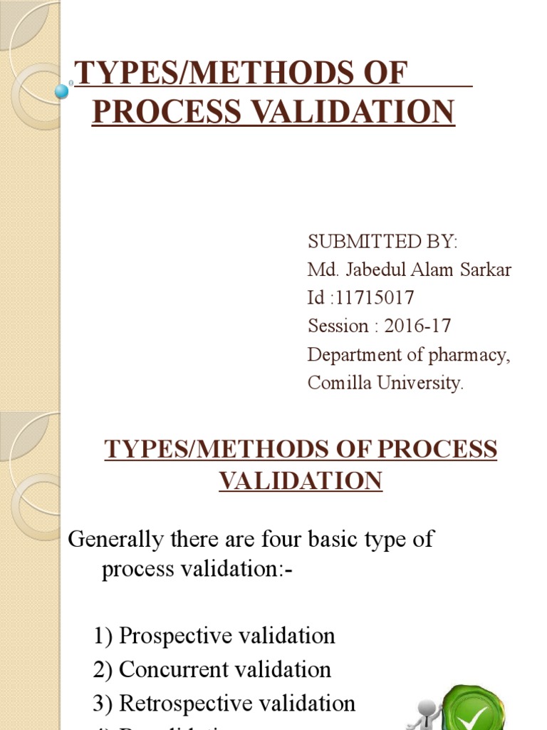 Jabed Process Validation | PDF | Verification And Validation | Quality