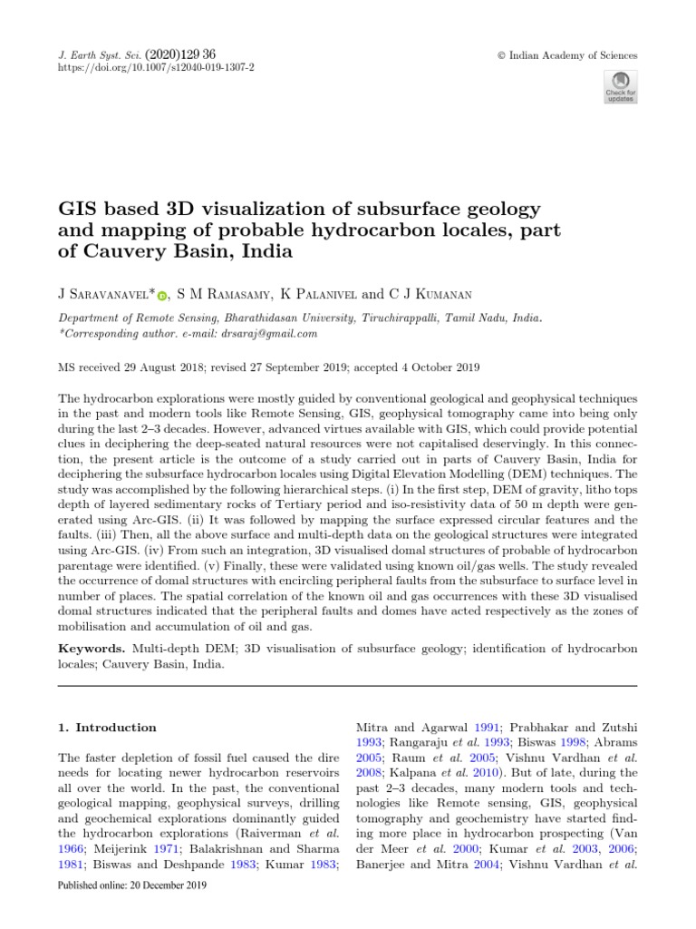 1 Gis Based 3d Visualization Of Subsurface Geology Pdf Geology Geographic Information System