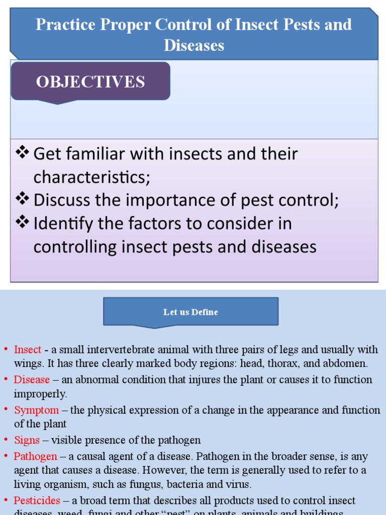 Control of Insect Pest and Diseases | PDF