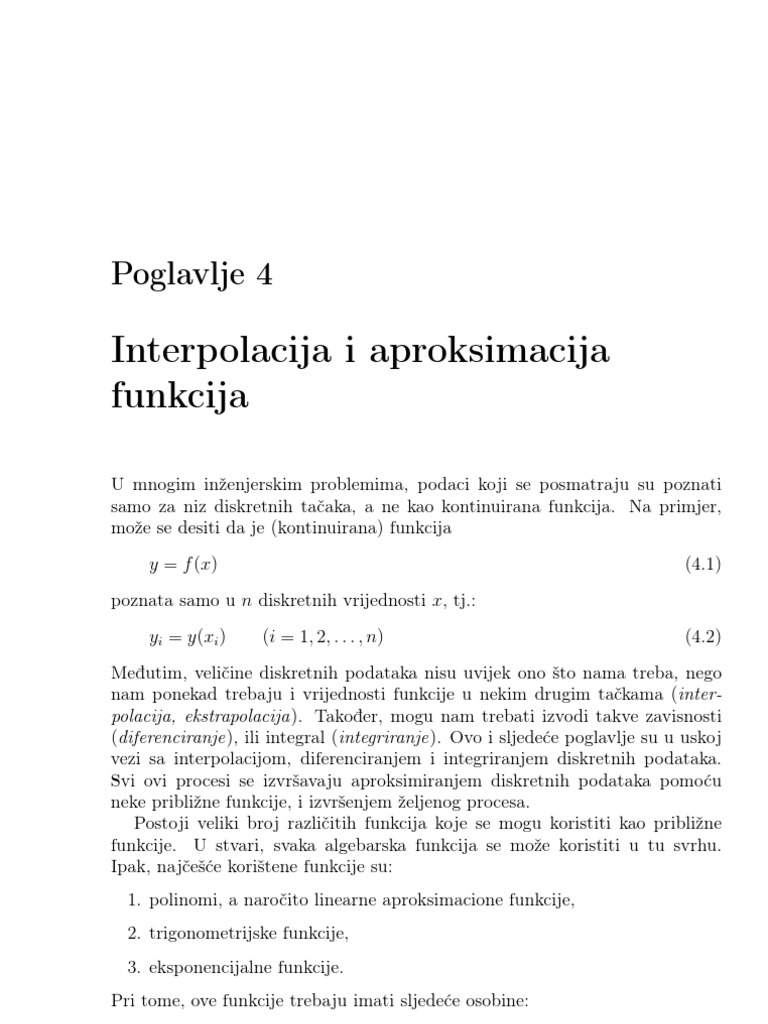 Interpolacija I Aproksimacija | PDF