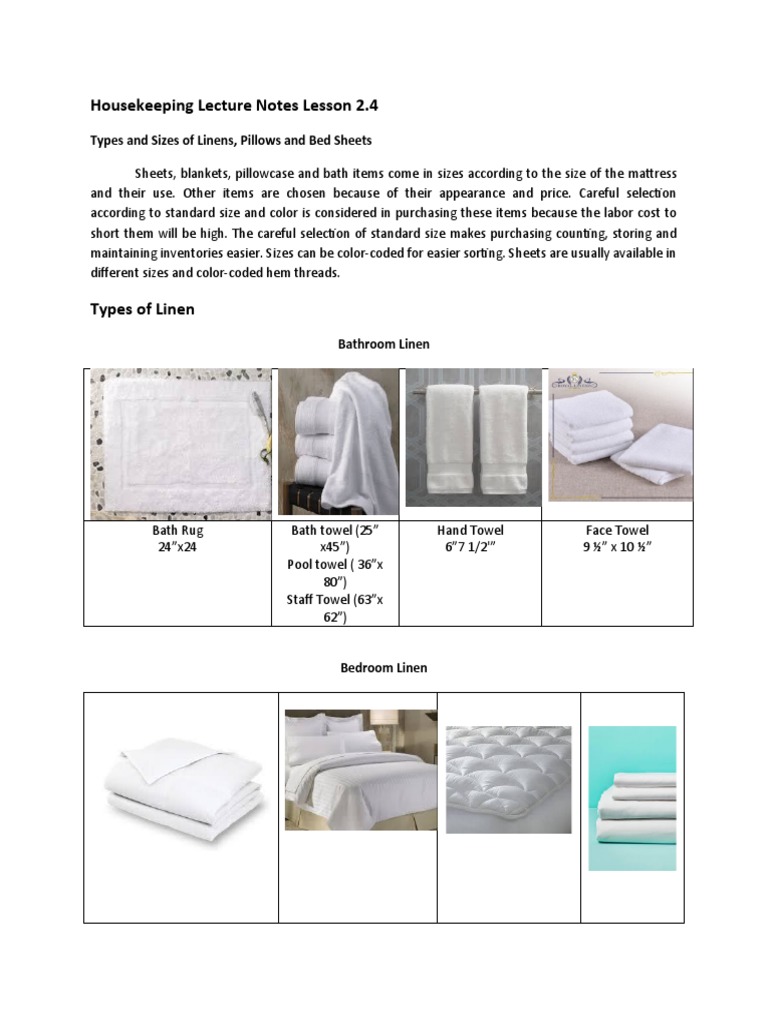 Housekeeping Lecture Notes Lesson 2.3 | PDF