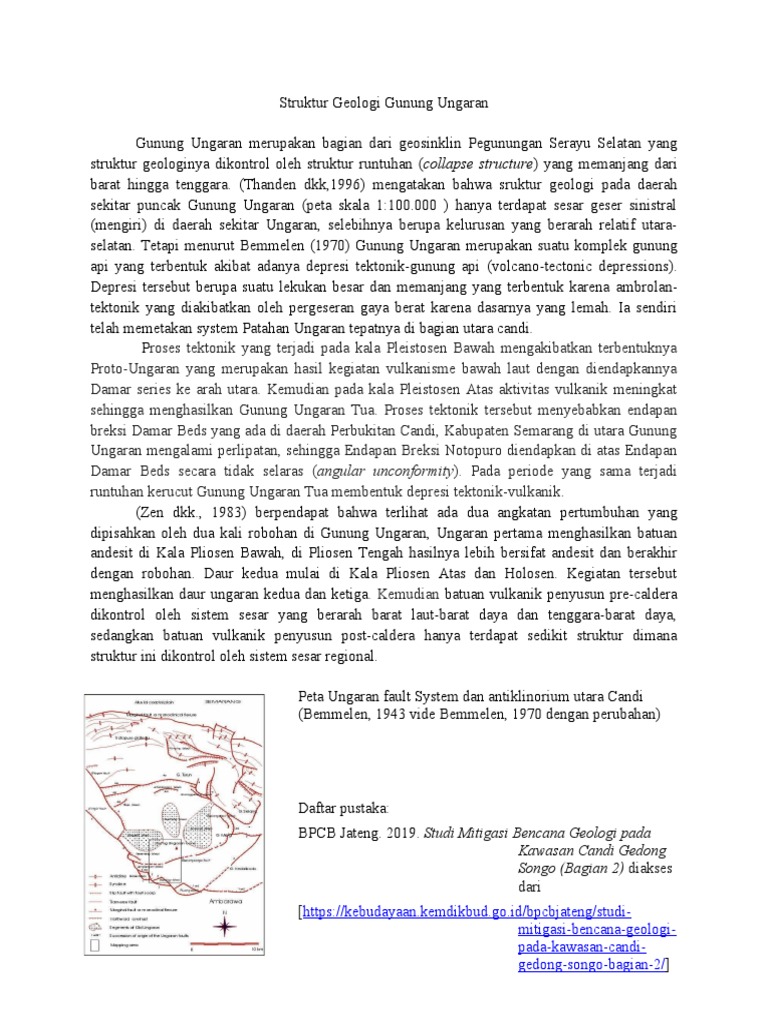 Struktur Geologi Gunung Ungaran | PDF