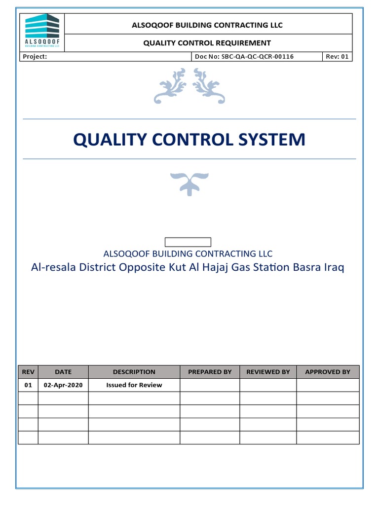 Quality Control System | PDF | Audit | Quality Management System