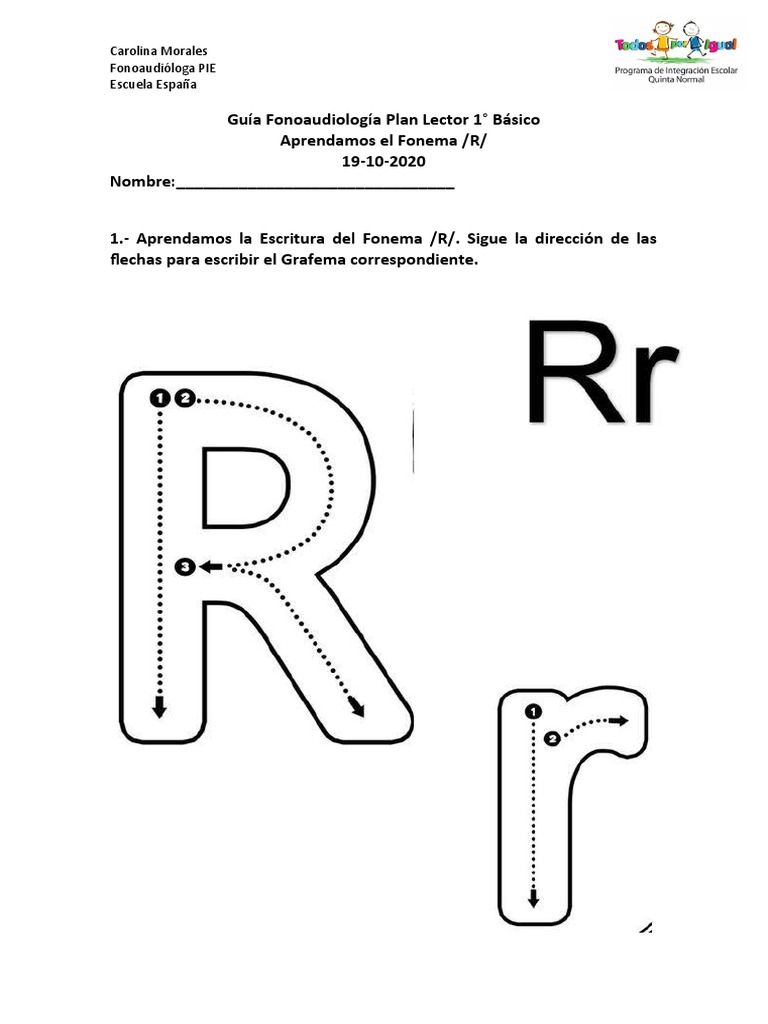 Guia Fonoaudiologia Plan Lector 1 R | PDF