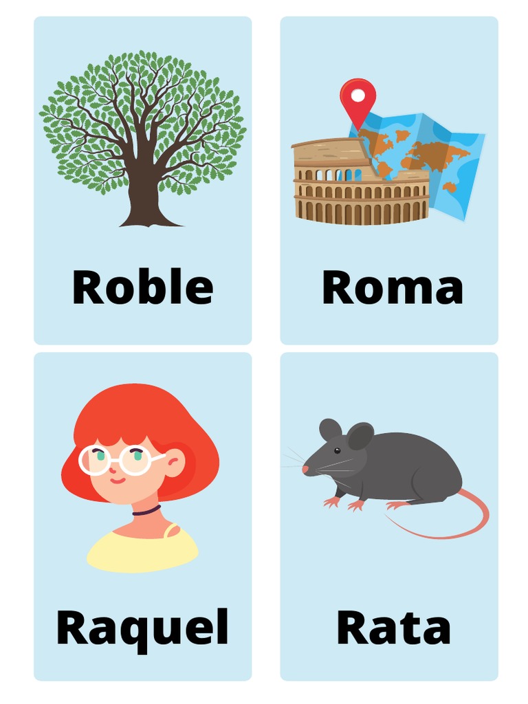 Fonema R Sílaba Inicial Mono y Bisílabos | PDF