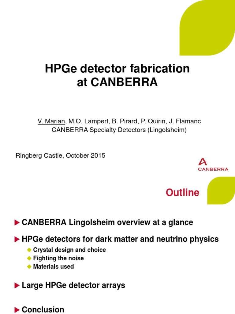 Hpge Detector Fabrication at Canberra | PDF | Physics | Physical Sciences