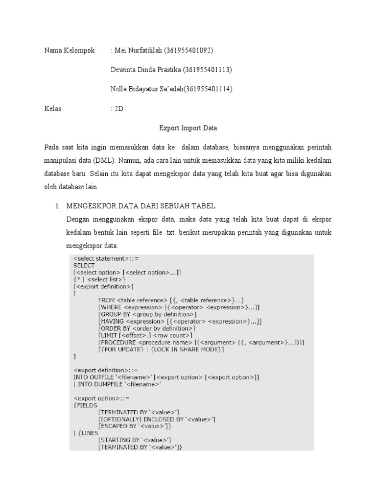 Eksport Import Data | PDF