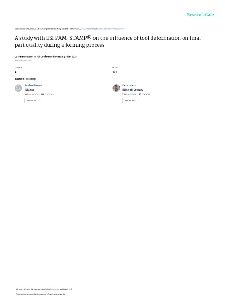 ESAFORM2018 ESI Paper Final | Download Free PDF | Deformation ...