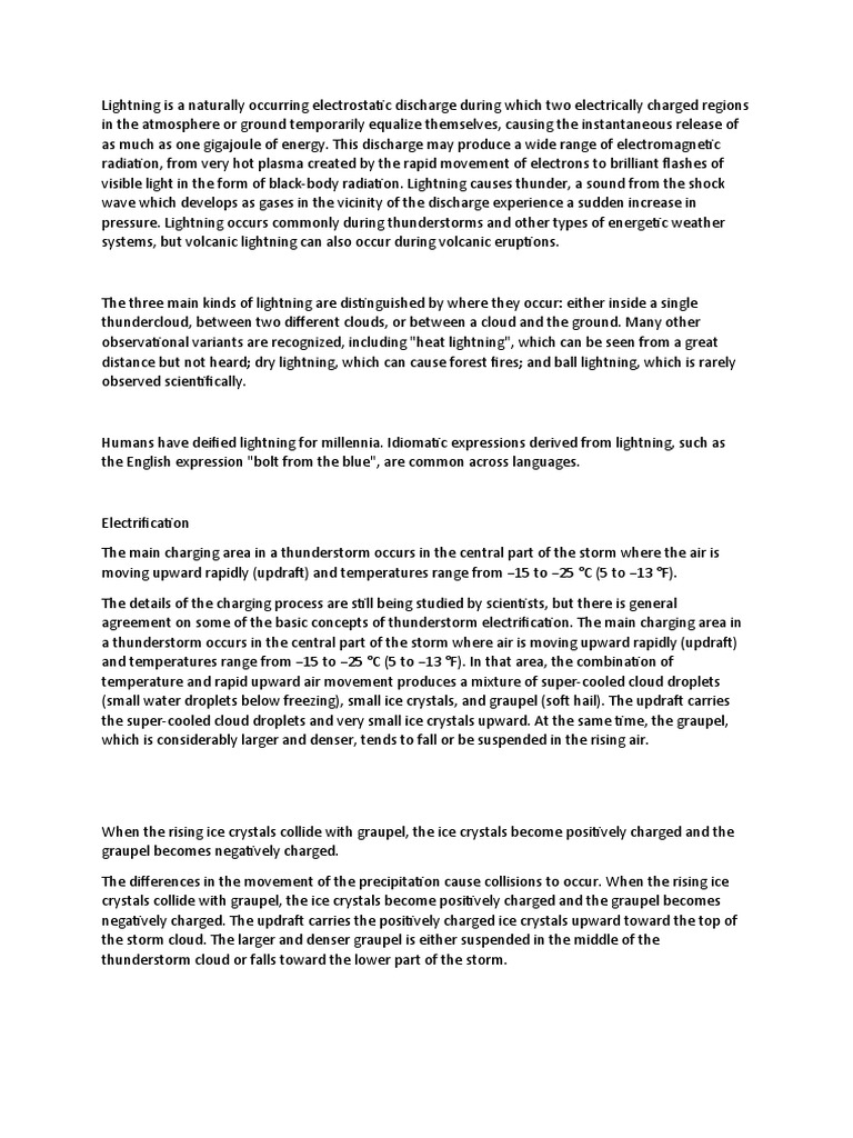 Lightning | PDF | Lightning | Thunderstorm