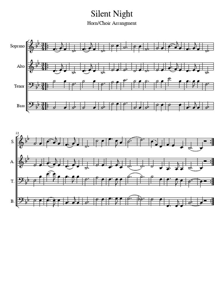 Silent - Night - Choir Score | PDF