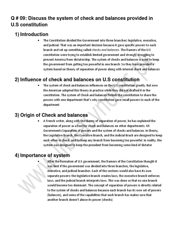 9.systems of Check and Balances | PDF | United States Congress ...