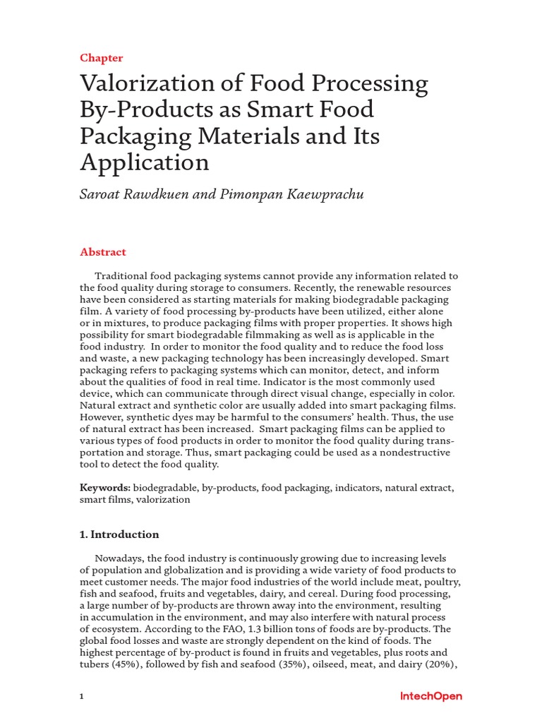 Valorization of Food Processing By-Products As Smart Food Packaging ...