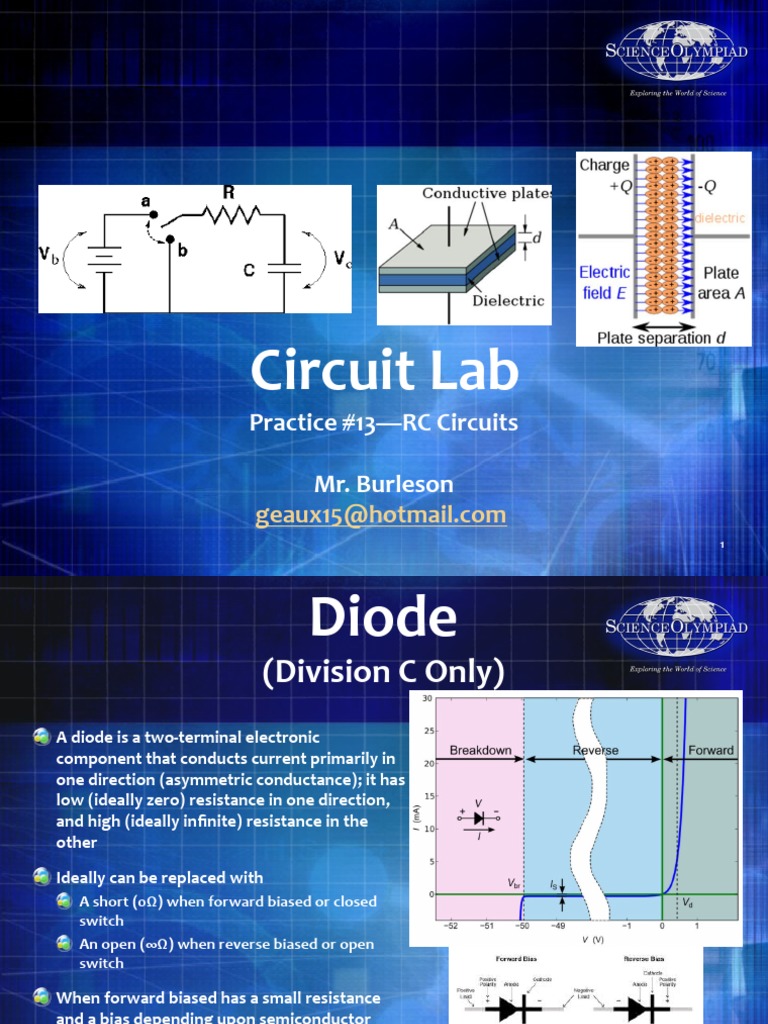 Circuit Lab: Practice #13-RC Circuits Mr. Burleson | PDF | Capacitor ...