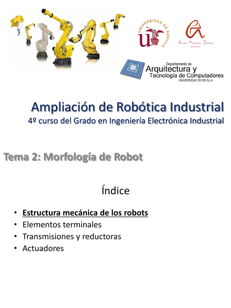 ARI Tema 2 Morfología Del Robot 19-20 | PDF | Solenoide | Robot