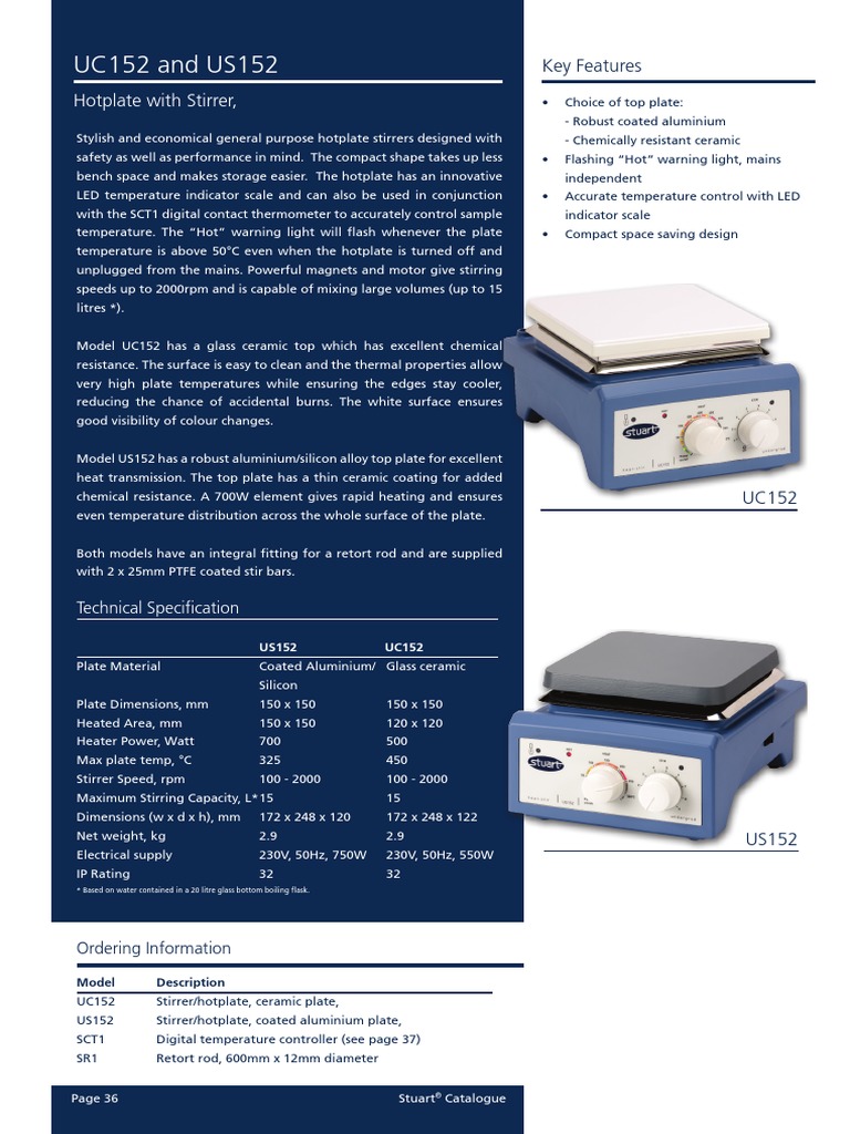 Stuart Page 36 UC152 US152 Hotplate With Stirrer PDF | PDF | Ceramics ...