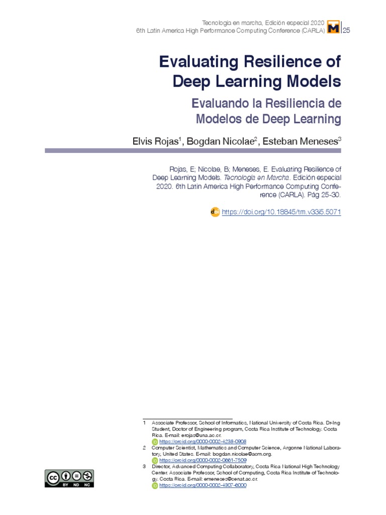 Evaluating Resilience of Deep Learning Models: Evaluando La Resiliencia ...