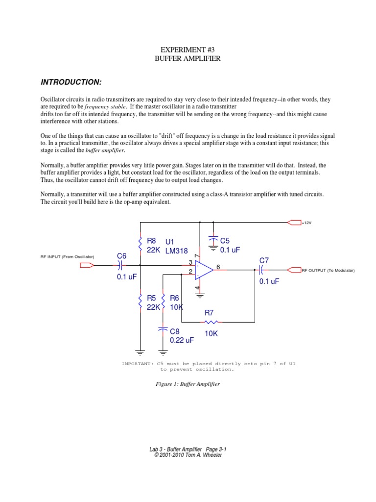 Lab3 Buffer | PDF | Amplifier | Operational Amplifier