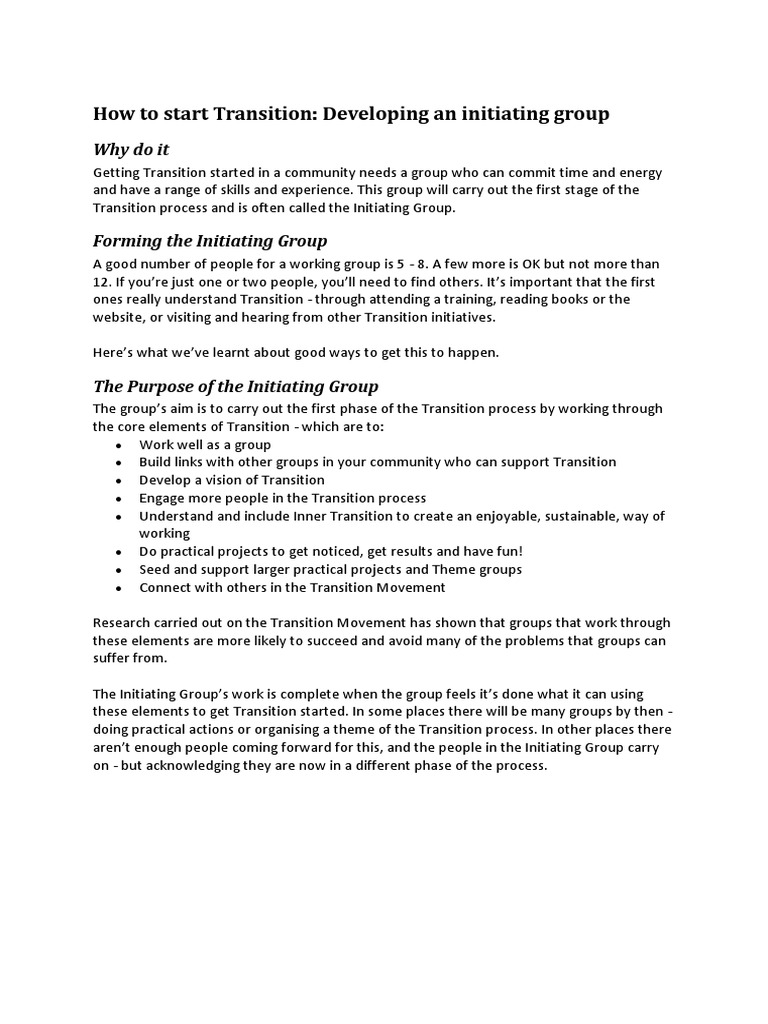 How To Start Transition | PDF | Social Media | Popular Culture & Media ...