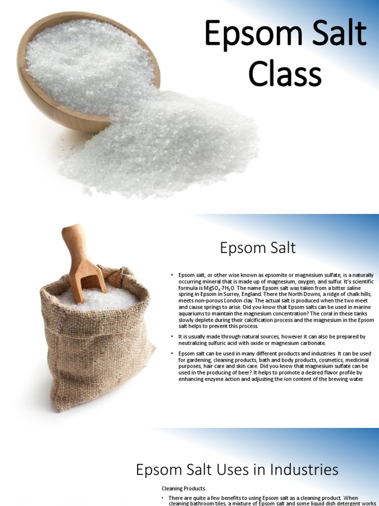 Epsom Salt Class | PDF | Chemical Substances | Nature