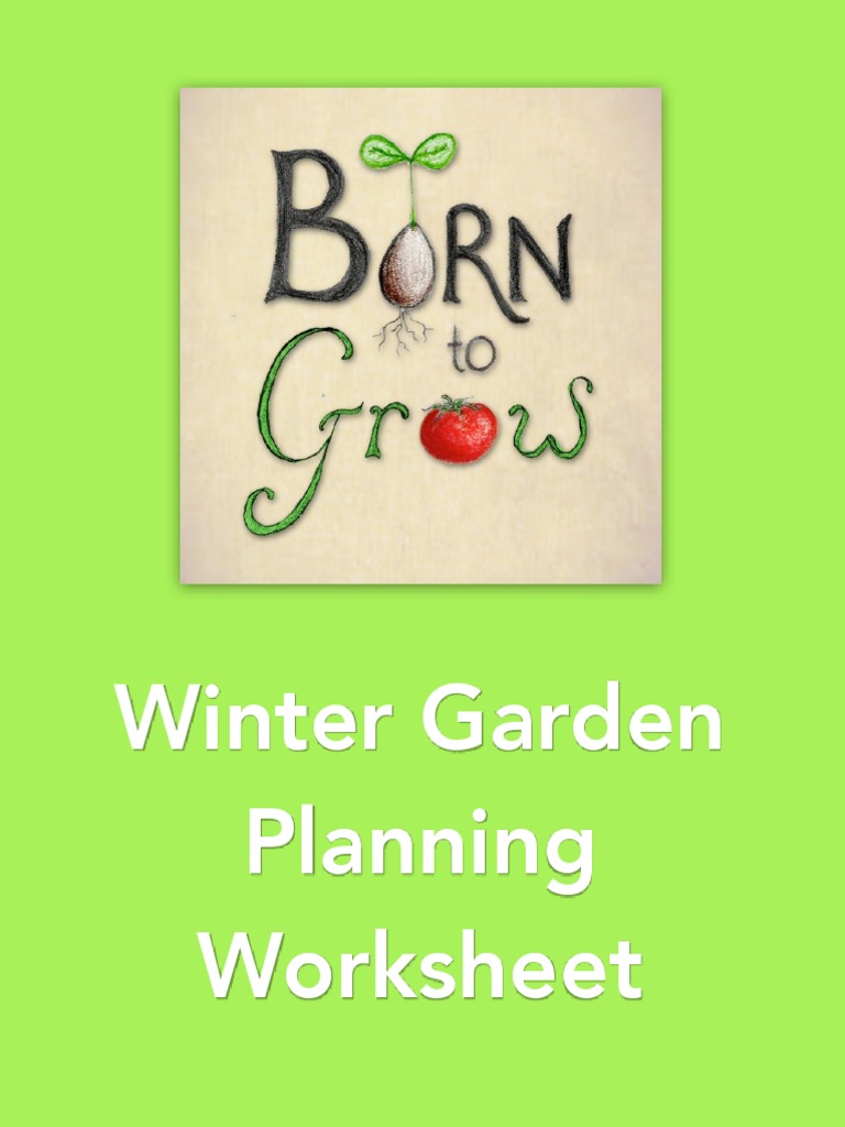 Winter Garden Planning Worksheet | PDF