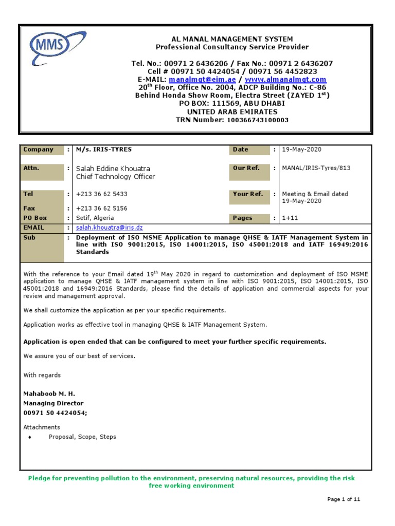 ISO MSME App for QHSE & IATF Management | PDF | United Arab Emirates | Risk