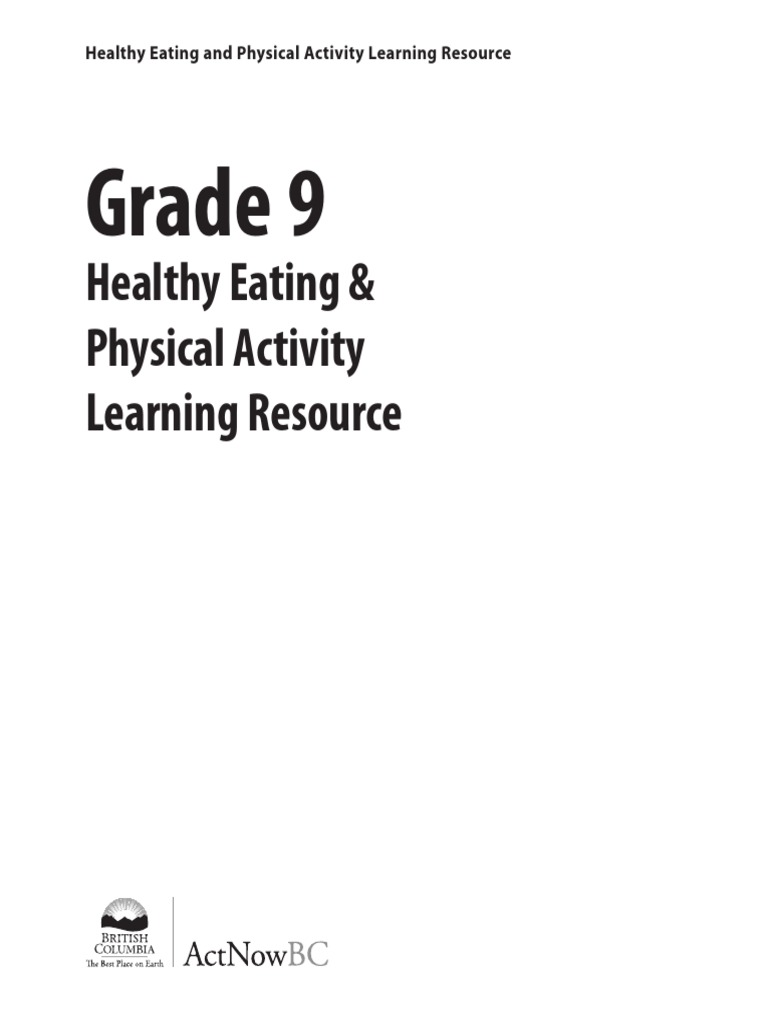Grade 9: Healthy Eating & Physical Activity Learning Resource | PDF ...