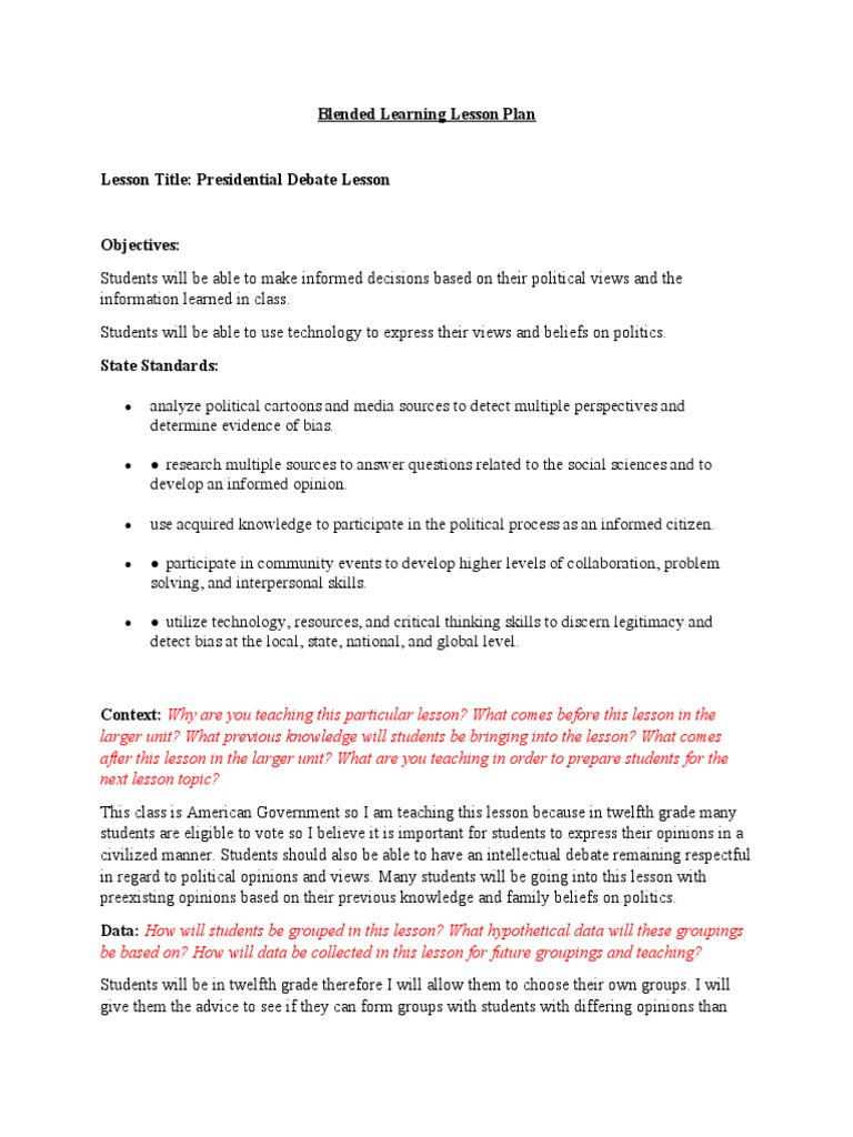 Blended Learning Lesson Plan | PDF | Differentiated Instruction ...