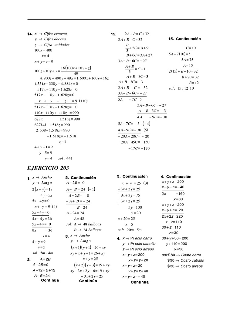 Baldor - Algebra de Baldor (Solucionario) - Unlocked (3) - 276 | PDF
