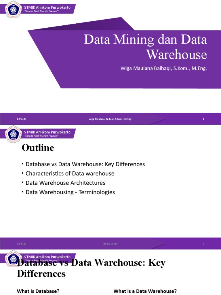 Perbedaan Database dan Data Warehouse | PDF