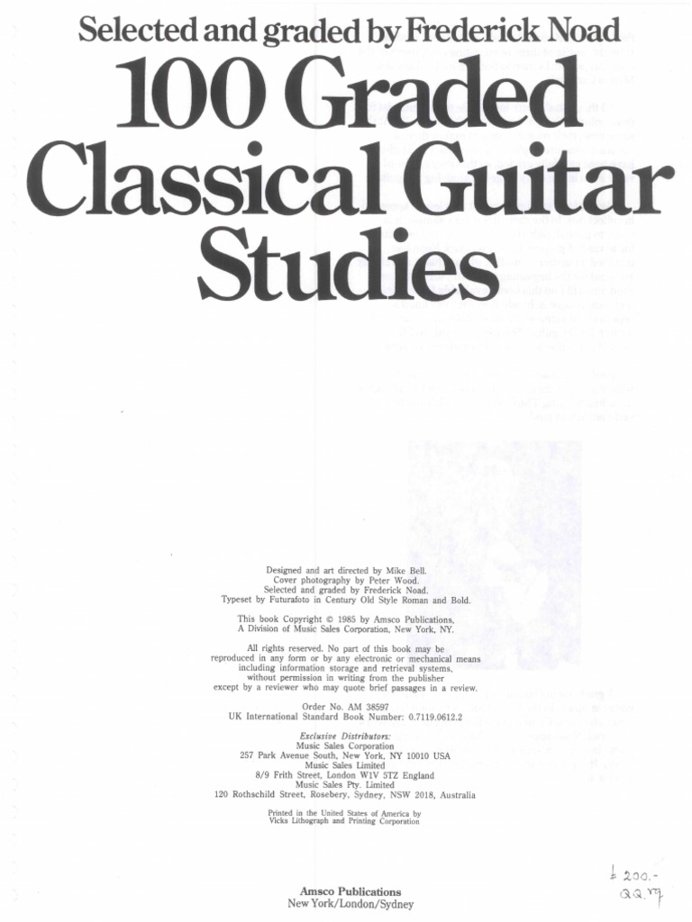 100 Graded Classical Guitar Studies PDF | PDF