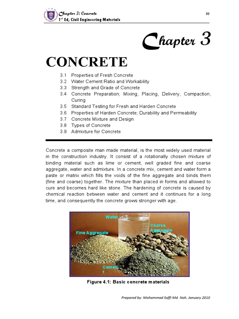 Chapter 3 - Concrete PDF | PDF | Deformation (Engineering) | Concrete