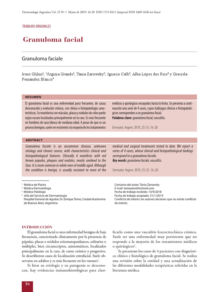 Granuloma Facial | Descargar gratis PDF | Especialidades Medicas ...