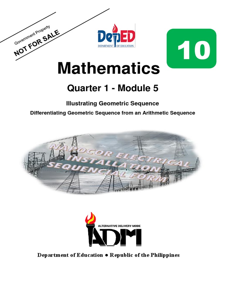 Math10 - Q1 - Mod5 - Illustrating - Geometric - Sequence - Week 4 | PDF | Multiplication | Ratio