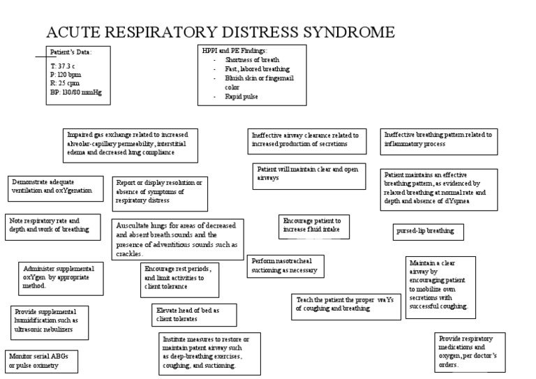 Ards Concept Map | PDF | Breathing | Respiratory System
